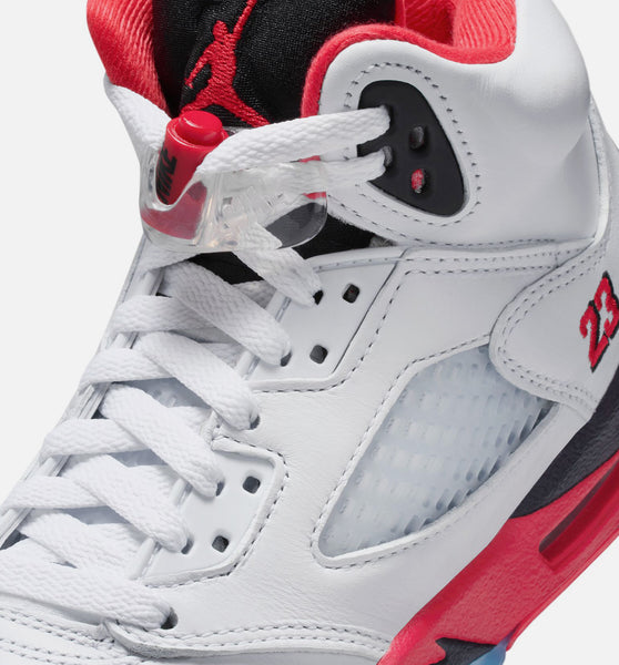 Jordan HQ7980-101 Air Jordan 5 Retro Fire Red Grade School Lifestyle ...