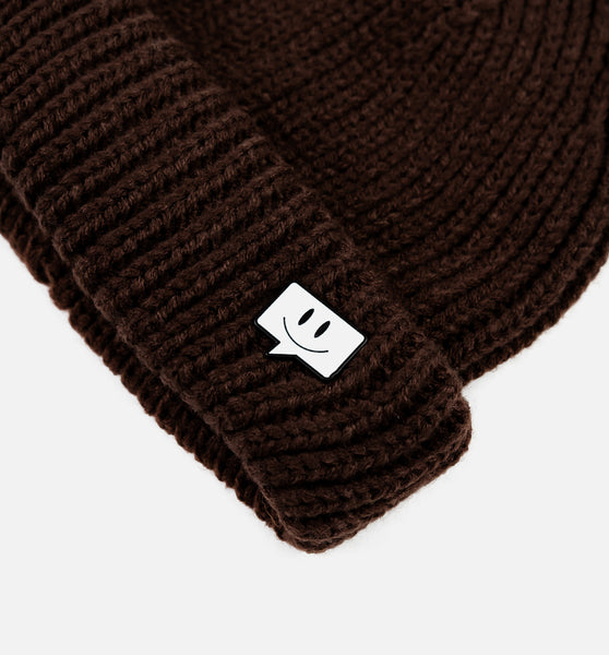 Nice Kicks Premium NKBN204 Enamel Pin Beanie Brown Mens Hat - Brown ...