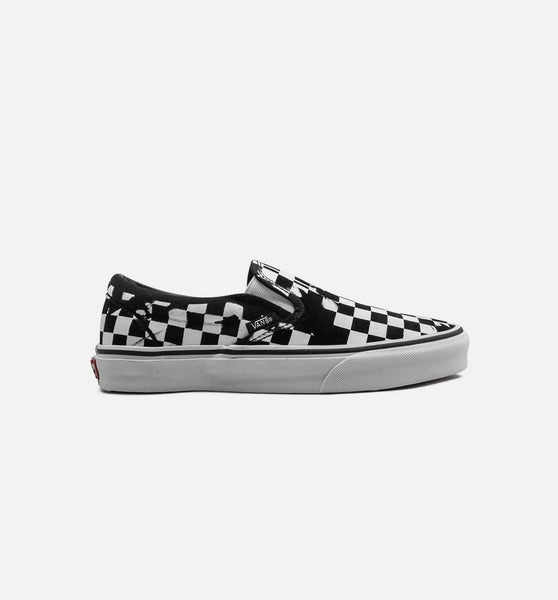 Vans VN0A38F7UPS Overprint Check Classic Slip On Mens Shoe ...
